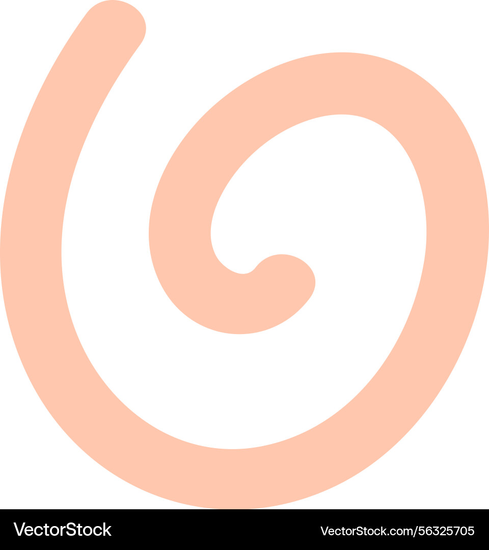 Whimsical swirl hand drawn shape Royalty Free Vector Image