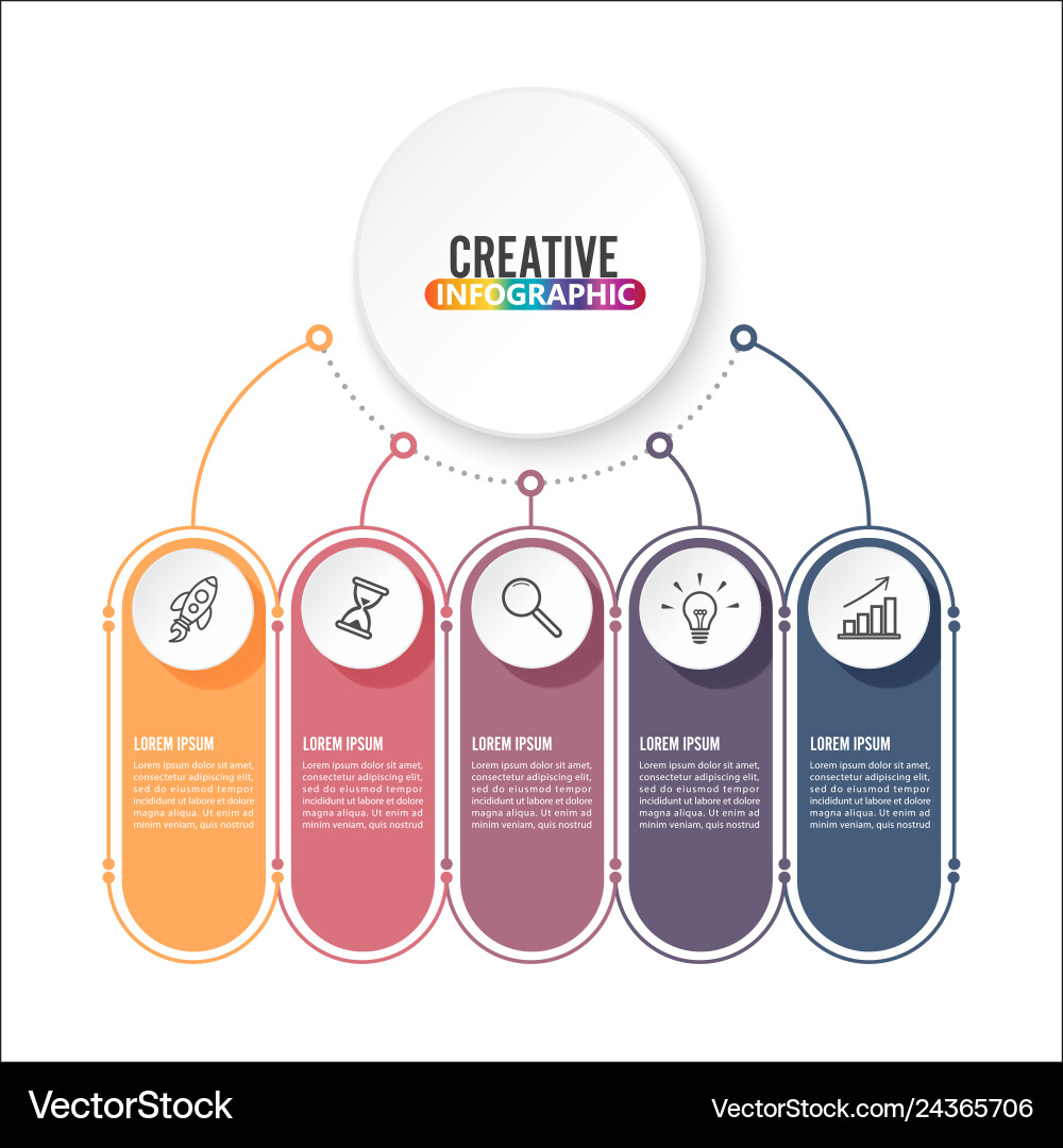 Business data visualization process chart Vector Image