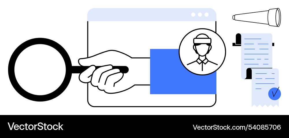 Business research and analysis visualization Vector Image
