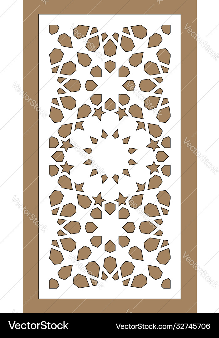 Cnc decorative pattern jali design interior Vector Image