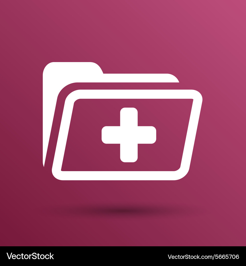 Medical Record Folder Icon Royalty Free Vector Image