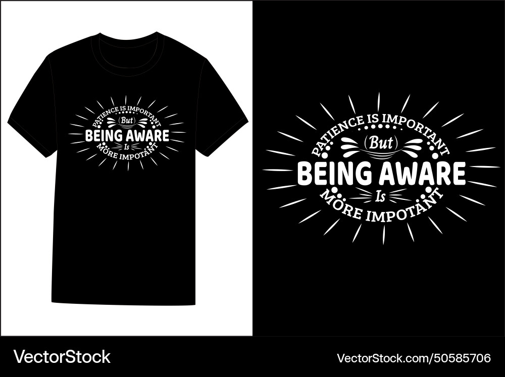 Patience is important but being aware more Vector Image