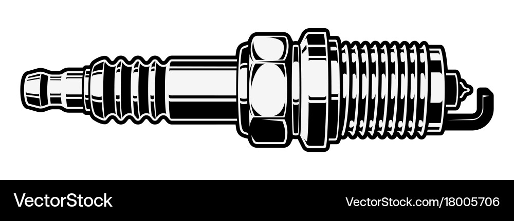 Spark plug isolated Royalty Free Vector Image - VectorStock