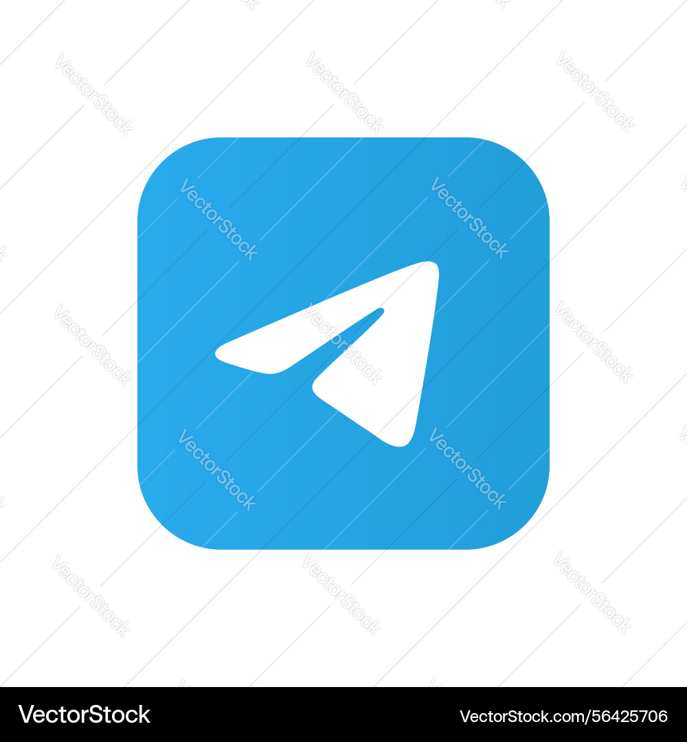 Telegram logo icon app editable svg png Royalty Free Vector