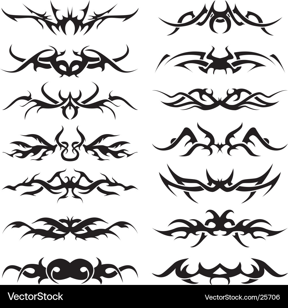 Tribal Warrior Pattern Pack Royalty Free Vector Image
