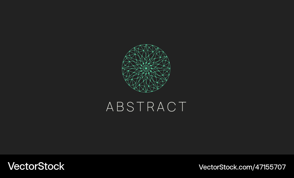 Abstract geometric data science logo icon Vector Image