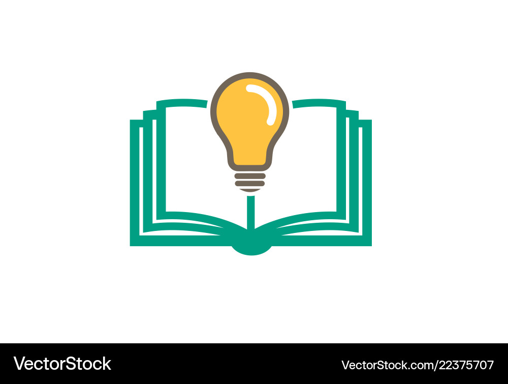 Book ideas logo Royalty Free Vector Image - VectorStock