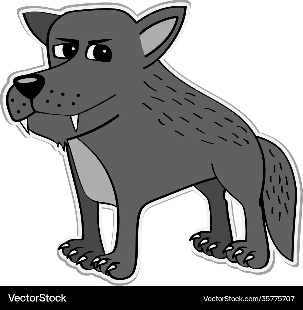 Cartoon wolf Royalty Free Vector Image - VectorStock
