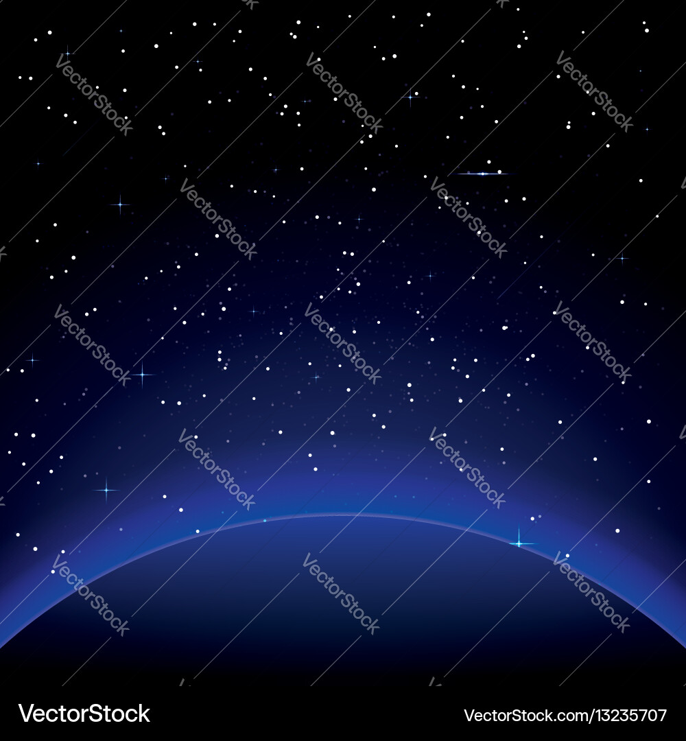Earth with stars Royalty Free Vector Image - VectorStock
