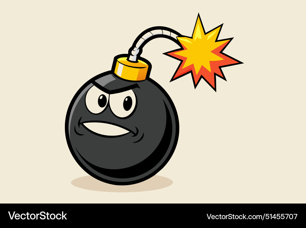 Explosive fun bomb cartoon entertainment galore Vector Image