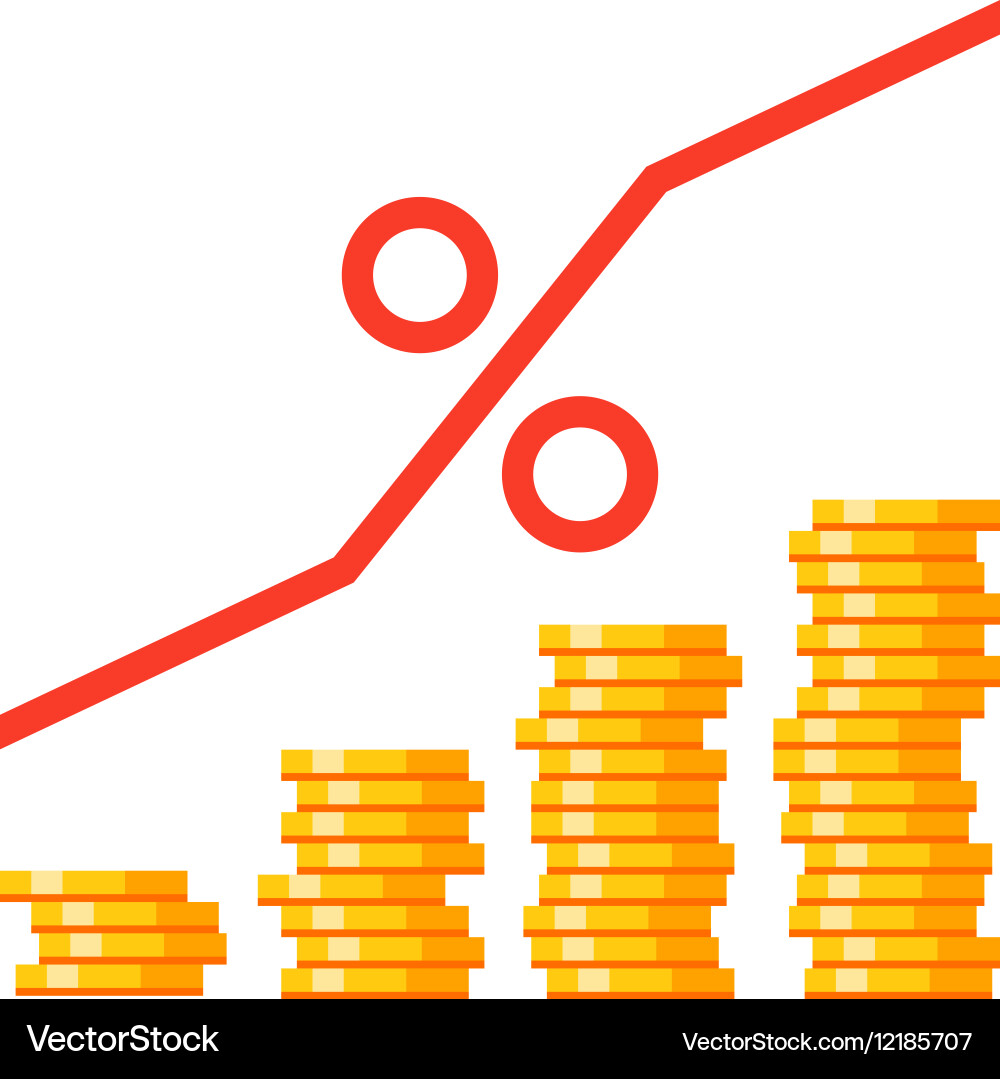 Finance interest concept Royalty Free Vector Image