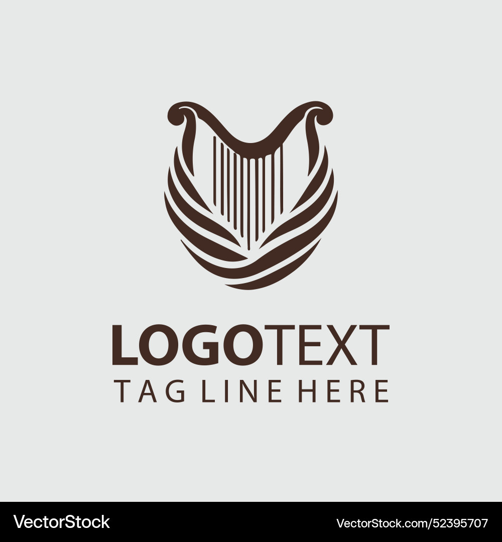 Harp logo Royalty Free Vector Image - VectorStock