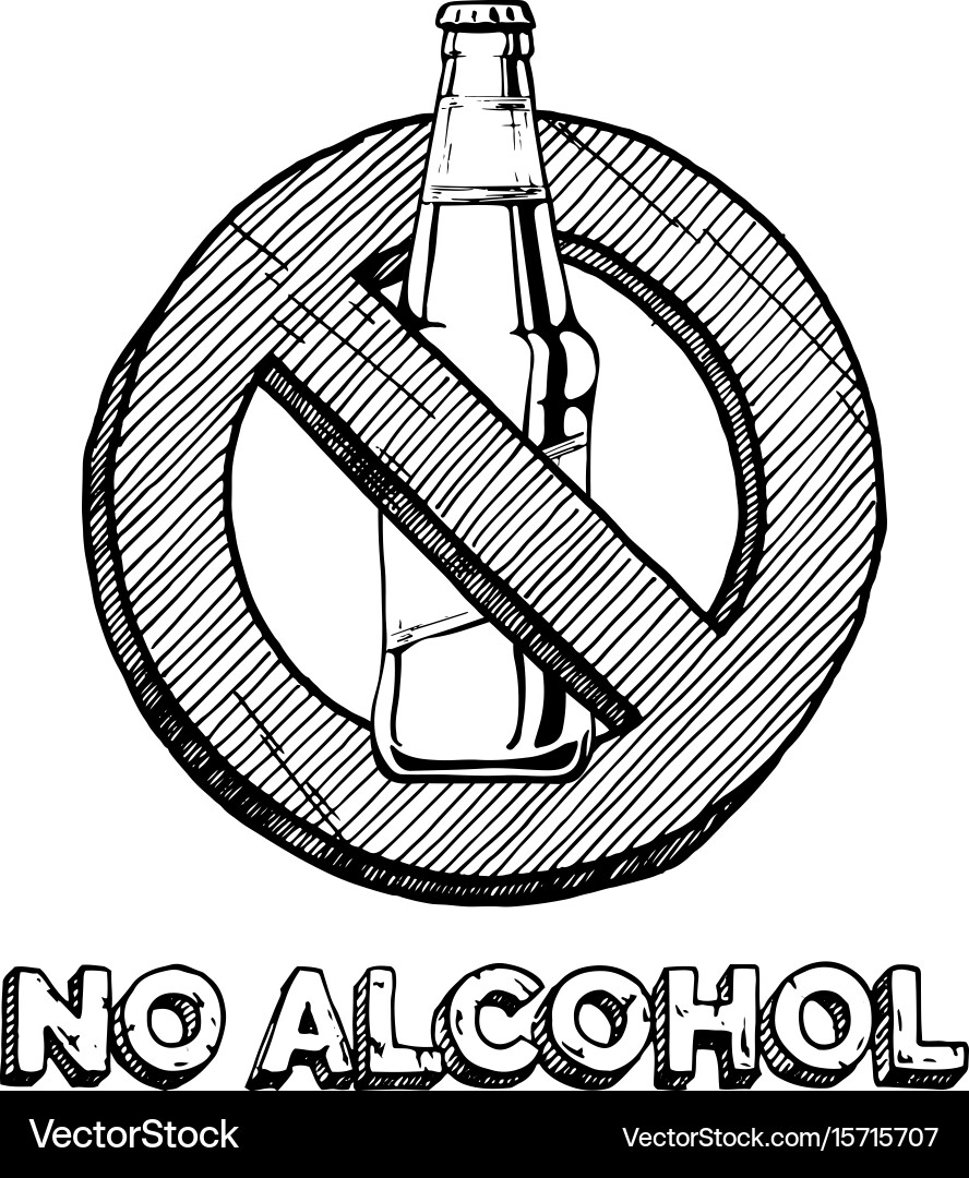 No alcohol sign Royalty Free Vector Image - VectorStock