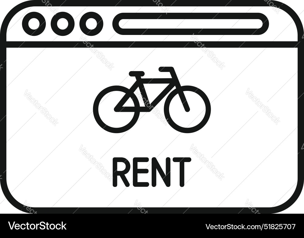 Online bicycle rent service website interface Vector Image