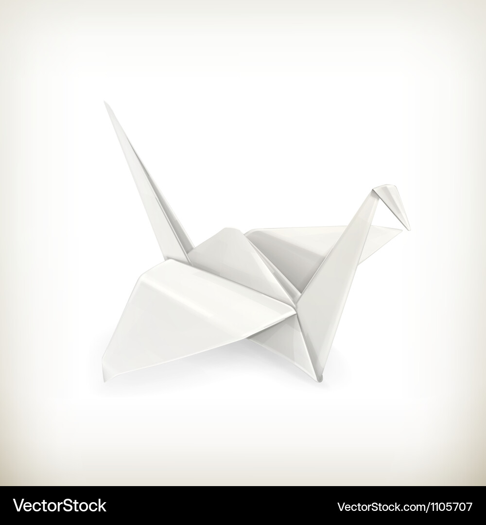 Origami crane Royalty Free Vector Image - VectorStock