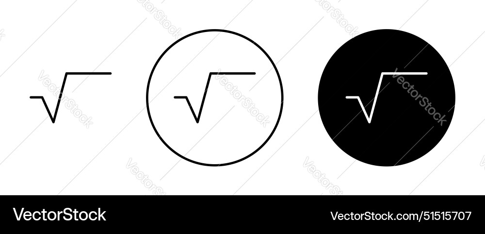 Square root icon Royalty Free Vector Image - VectorStock