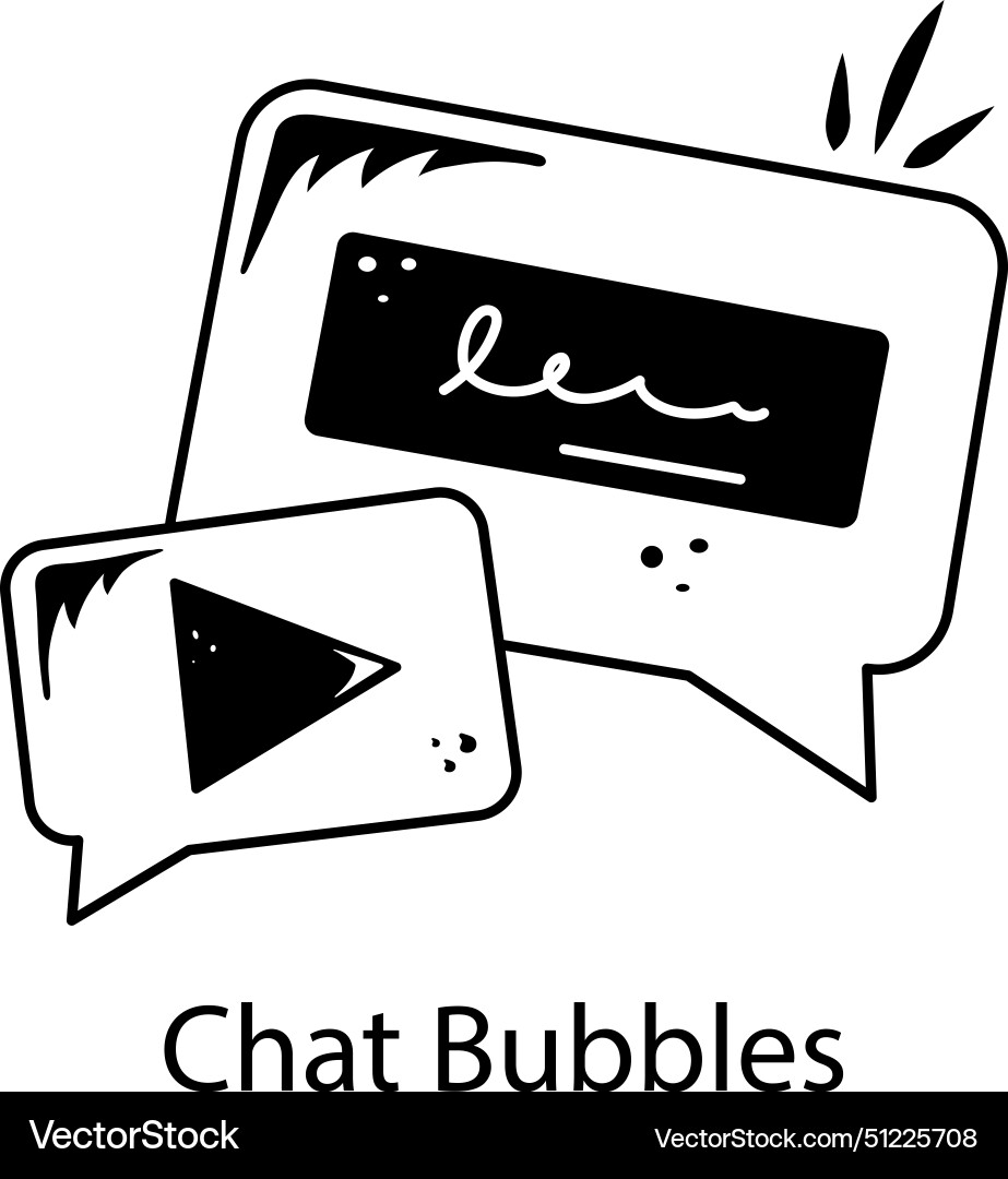 Chat bubbles Royalty Free Vector Image - VectorStock