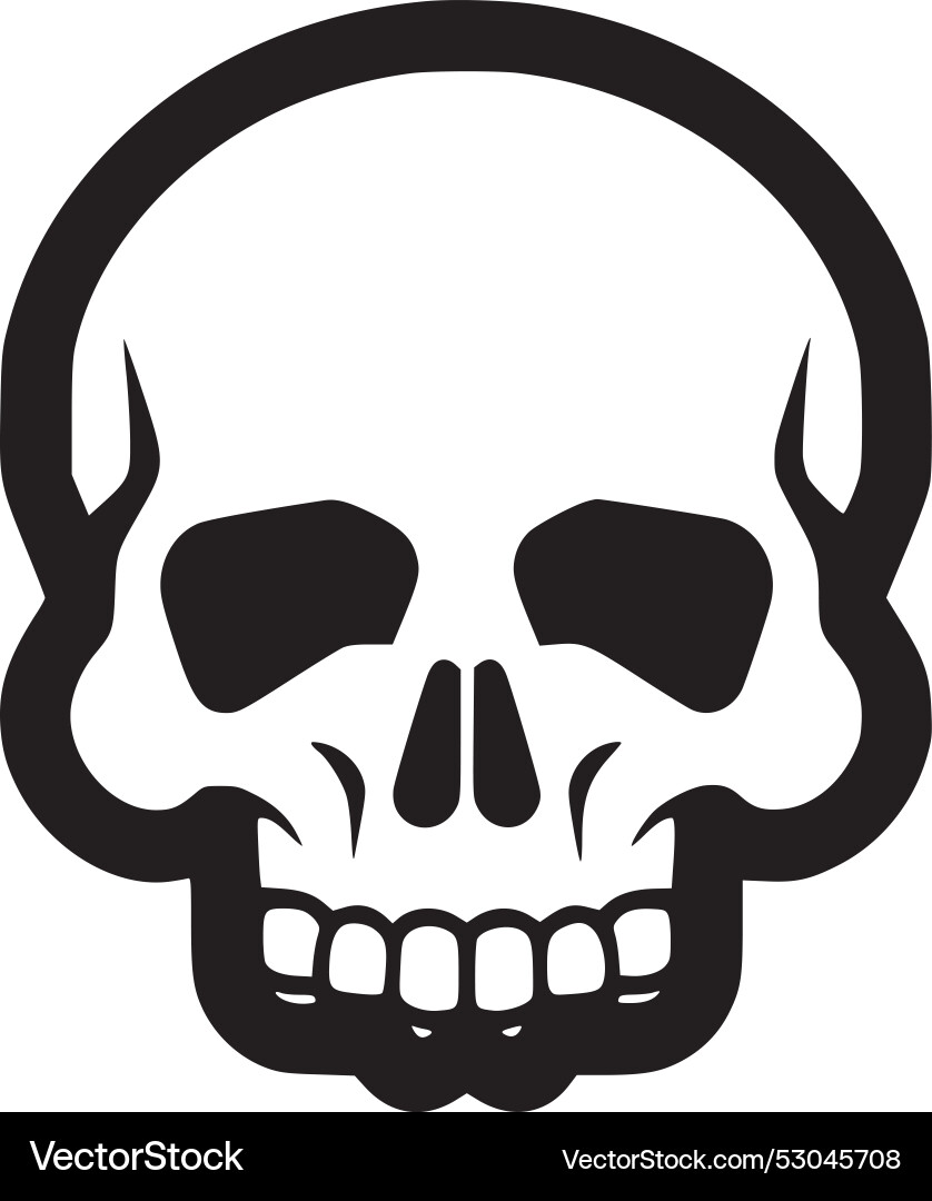 Skulls - minimalist and simple silhouette Vector Image