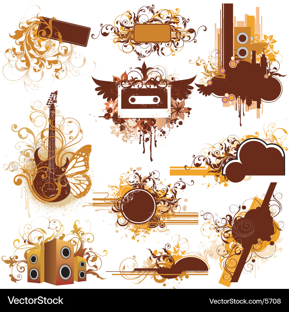 Music Flourish Vector Images (over 540)