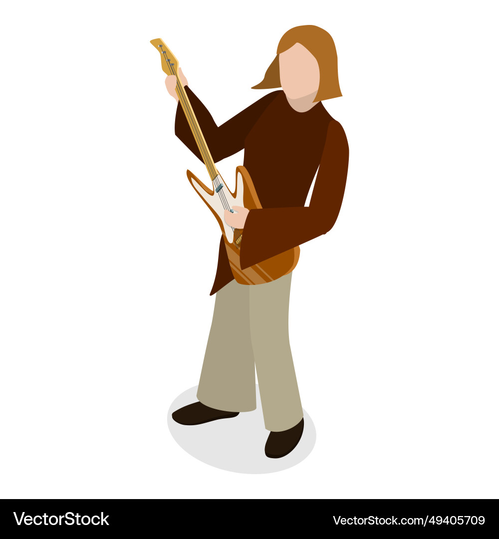 3d isometric flat of rock Royalty Free Vector Image