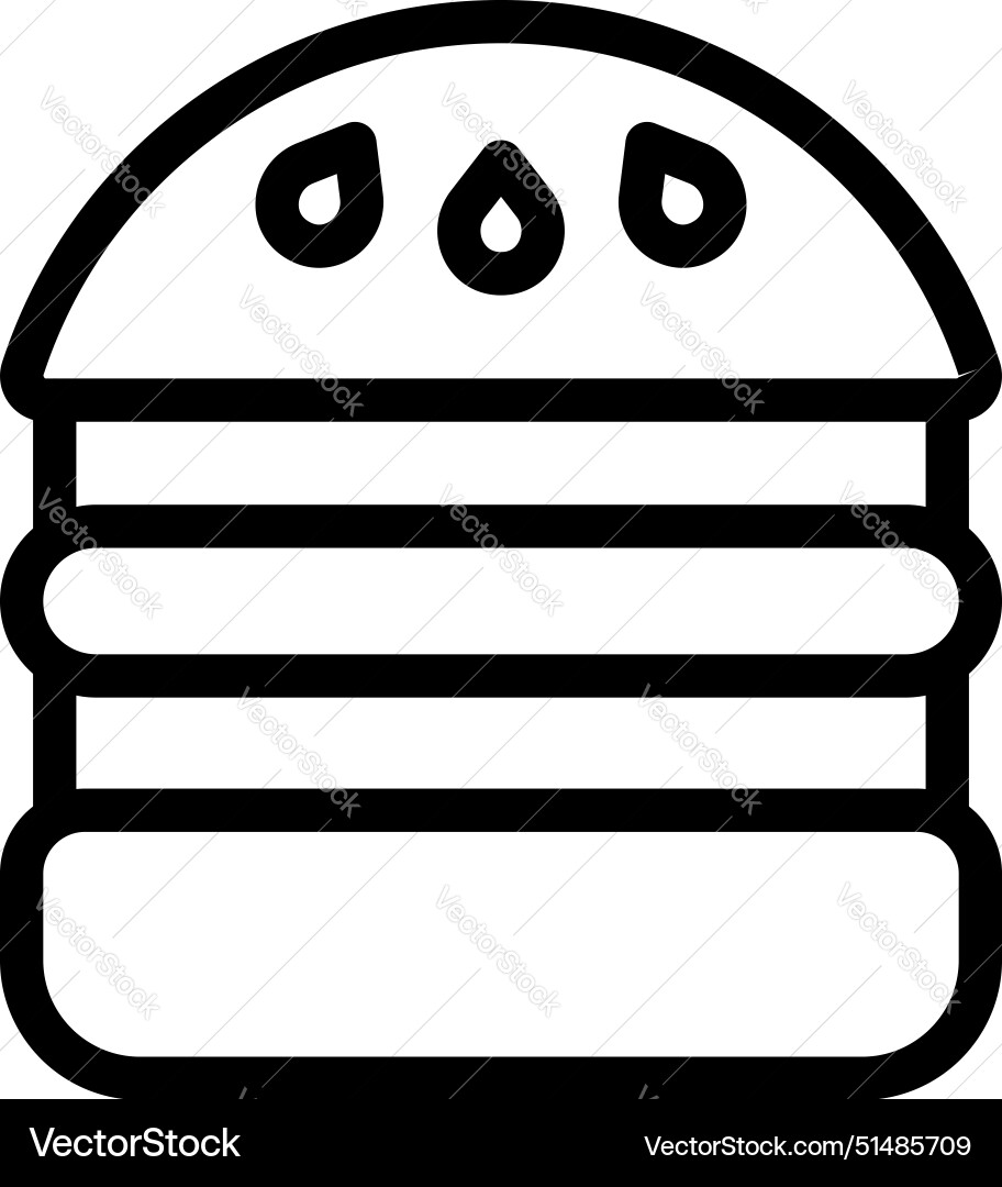 A simple burger icon Royalty Free Vector Image