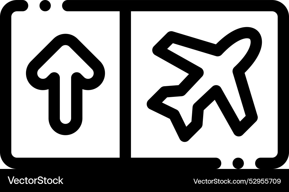 Departure icon thin linear style design isolated Vector Image