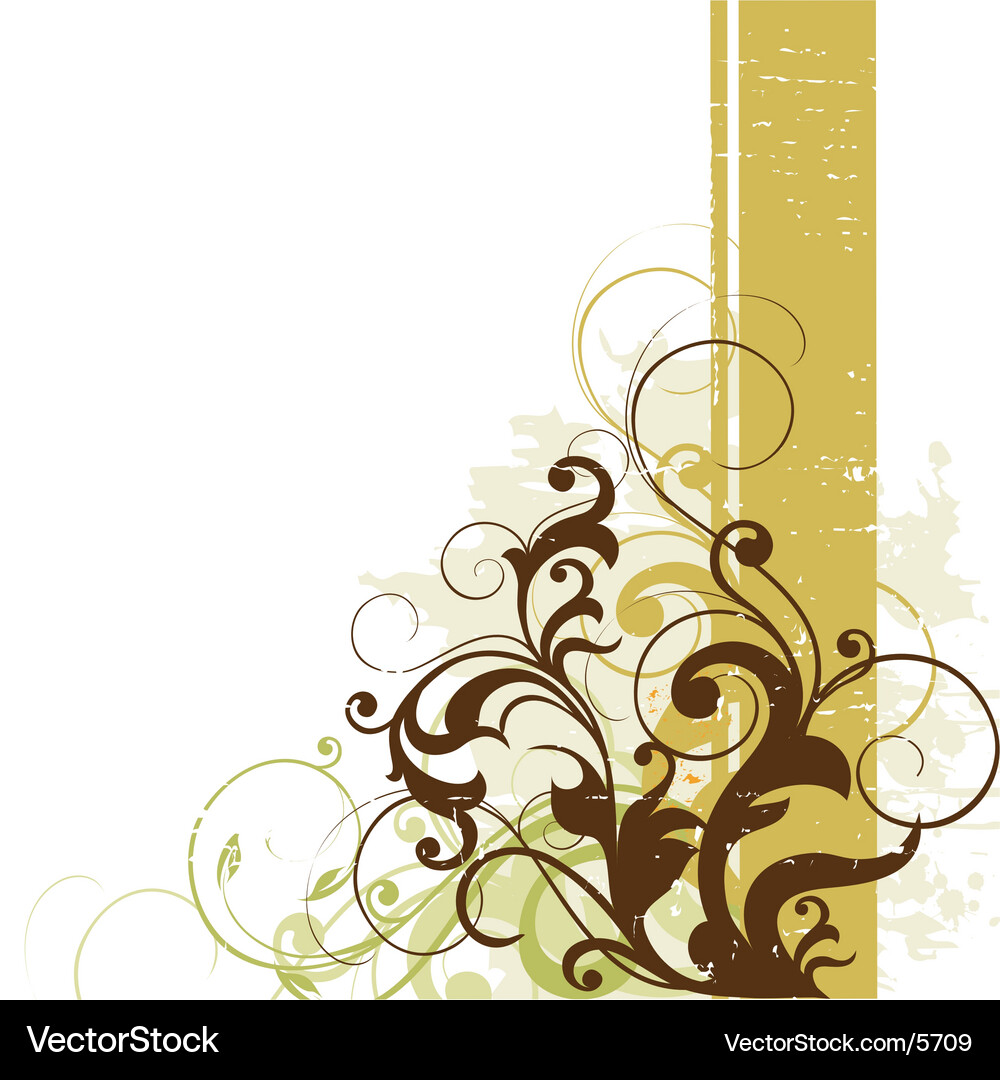 Elegant Floral Swirl Background Royalty Free Vector Image