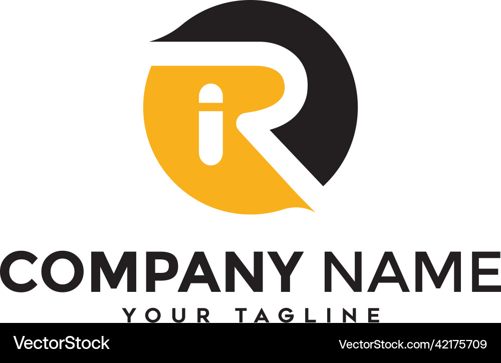 Ir modern letter logo design image Royalty Free Vector Image