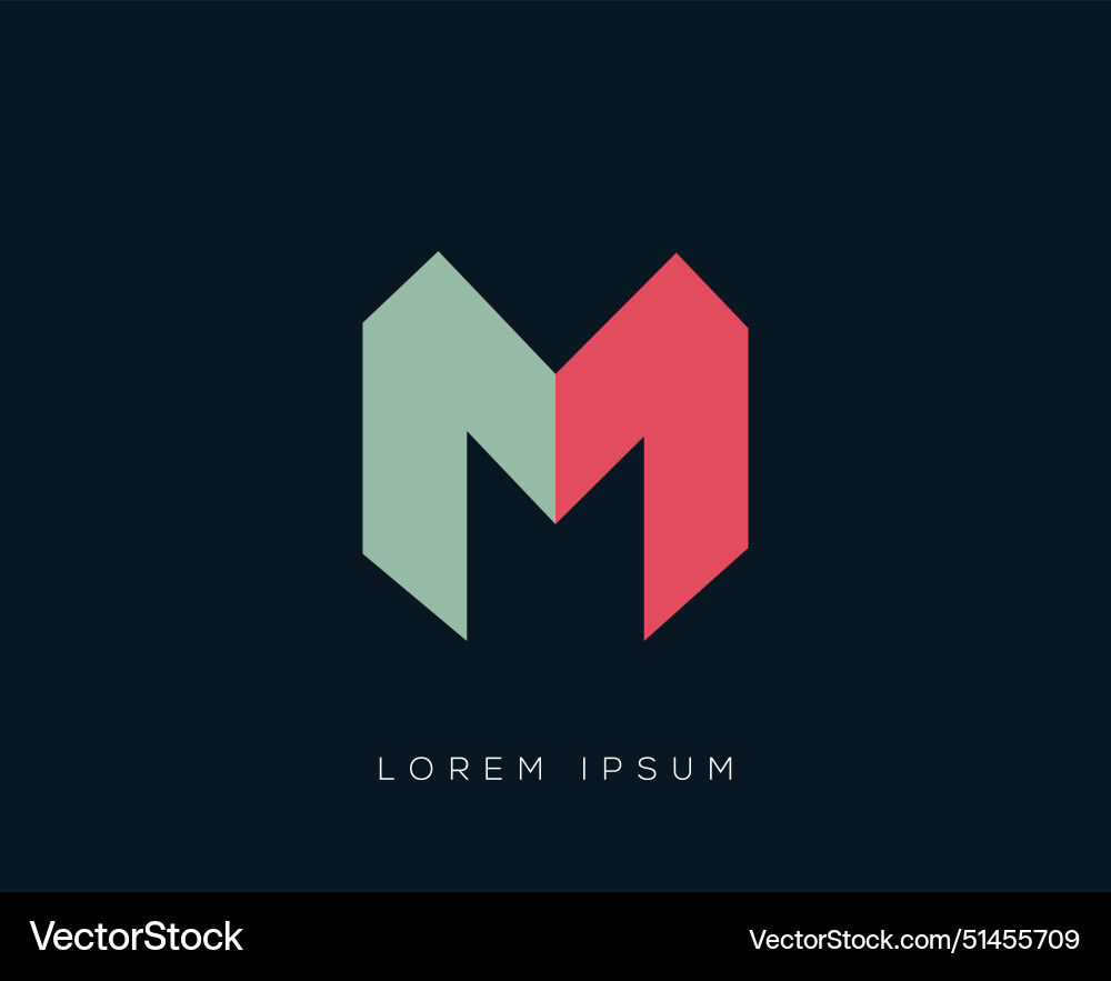 M letter creative and modern logo design Vector Image