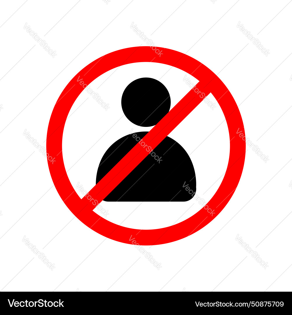 No account sign delete or cancel social media Vector Image