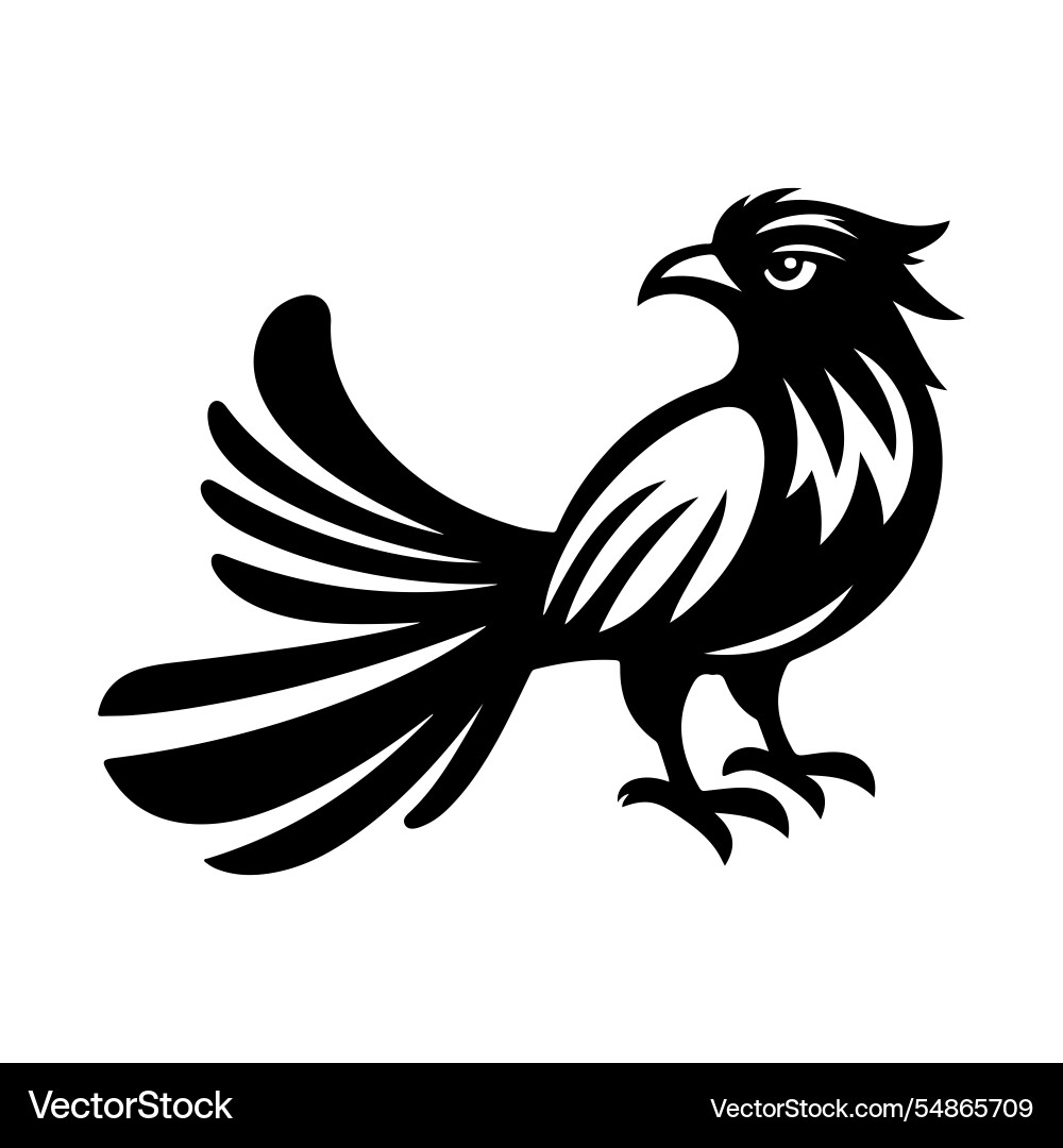 Premium quetzal silhouette graphics for creative Vector Image