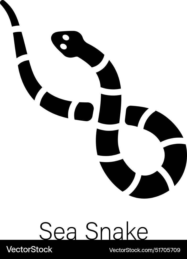 Sea snake Royalty Free Vector Image - VectorStock