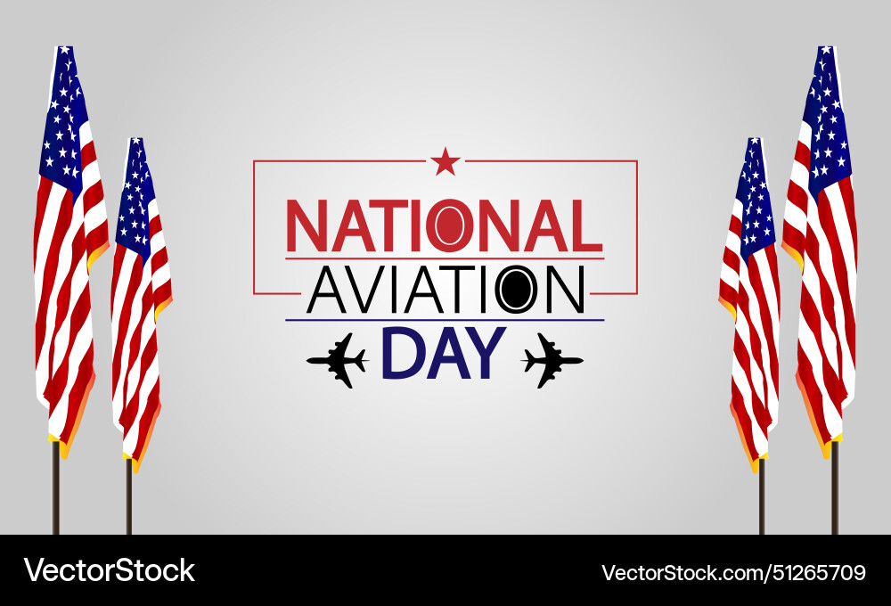 Taking flight national aviation day tribute Vector Image