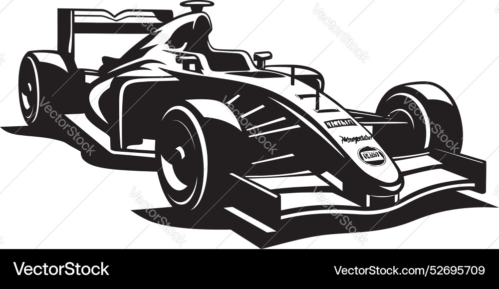 Turbo thrust car graphics racing reverie formula Vector Image