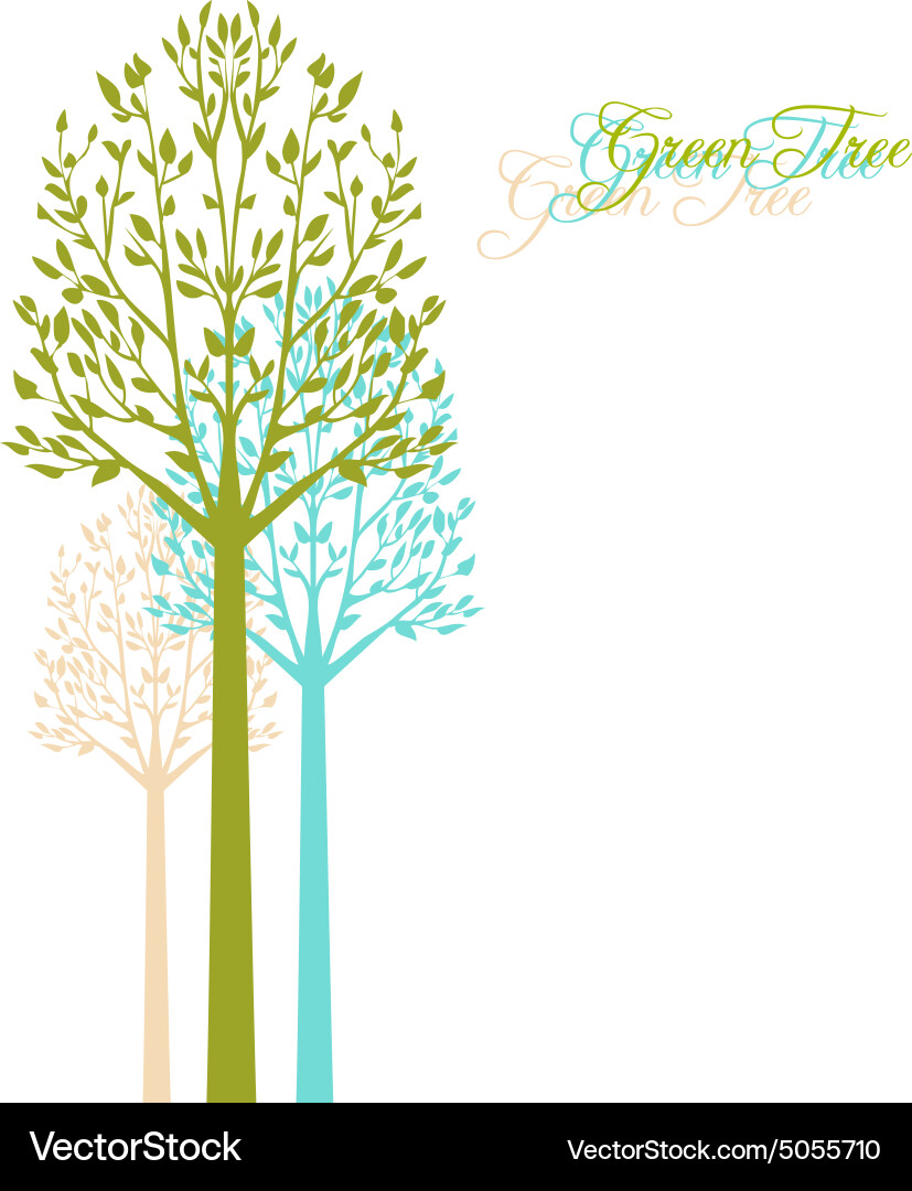 Background with spring trees Royalty Free Vector Image