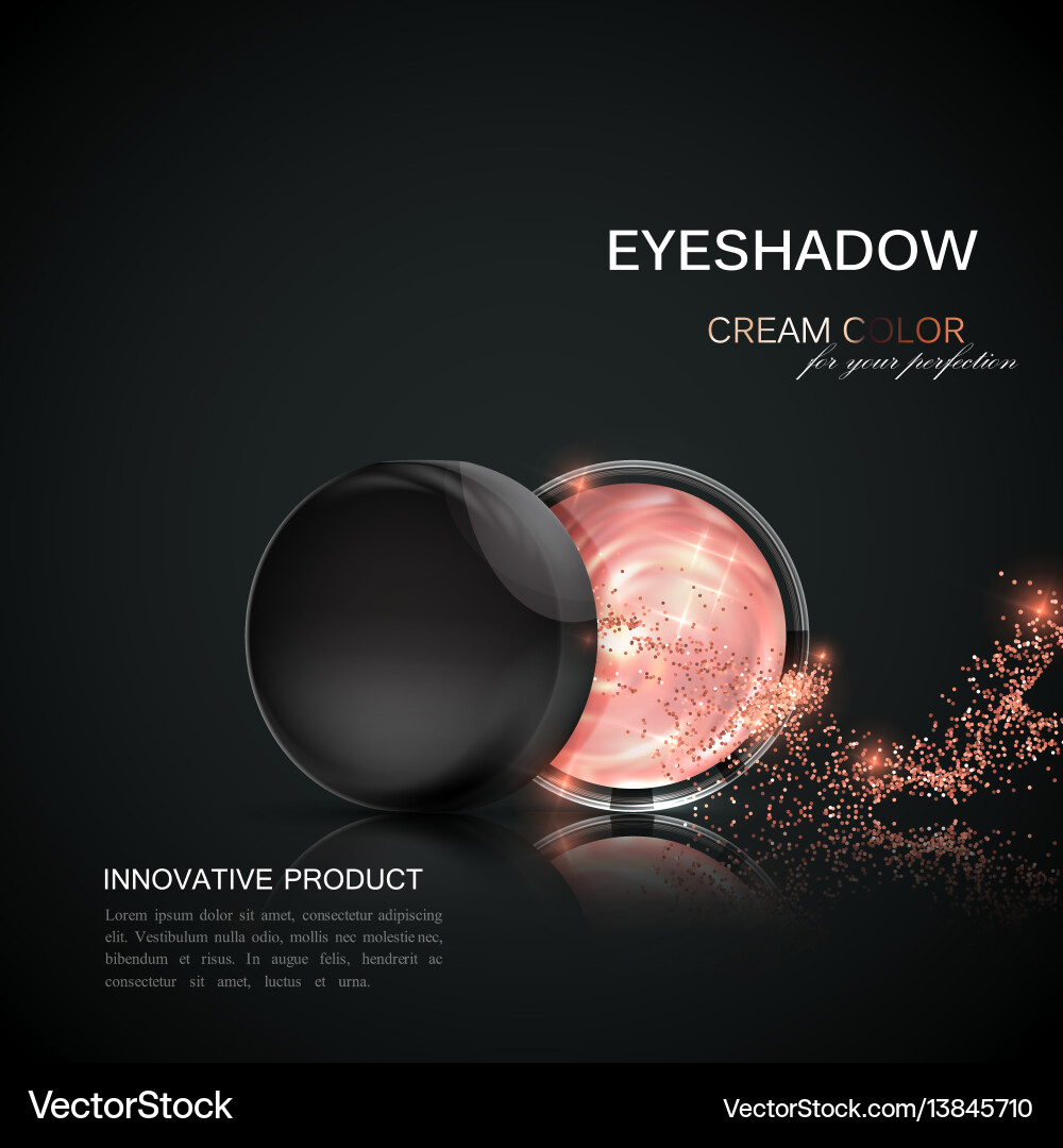 Beauty eye shadows ads Royalty Free Vector Image