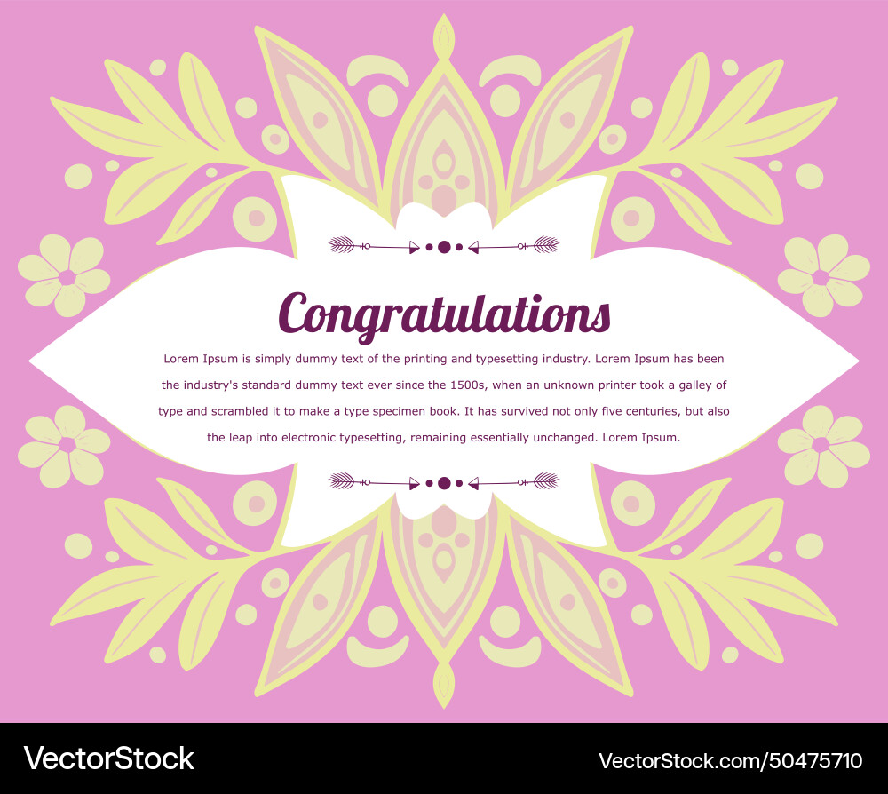 Congratulations and celebration template Vector Image