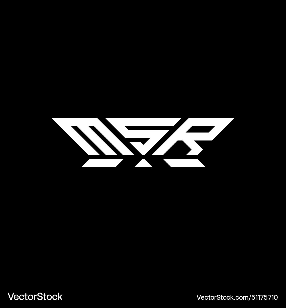 Msr letter logo design simple and modern Vector Image