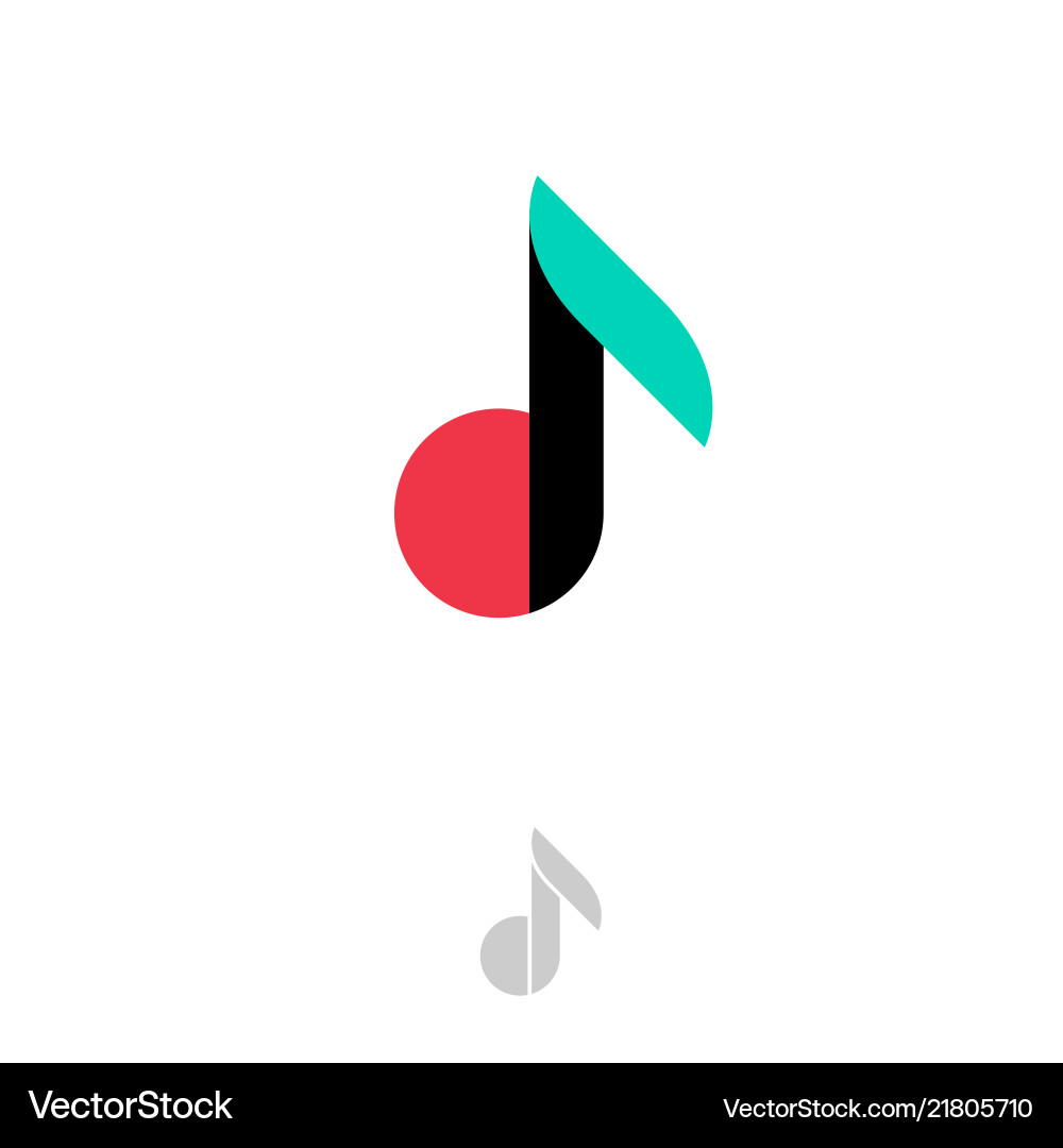 Music logo note icon Royalty Free Vector Image