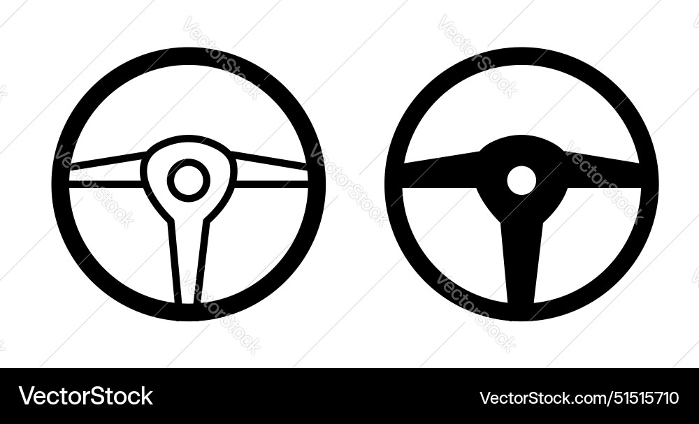 Steering wheel icon Royalty Free Vector Image - VectorStock