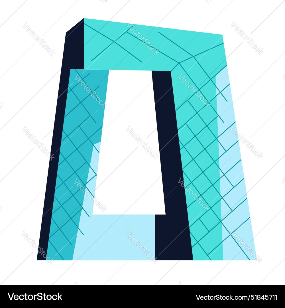 Cctv headquarters - modern flat design style Vector Image