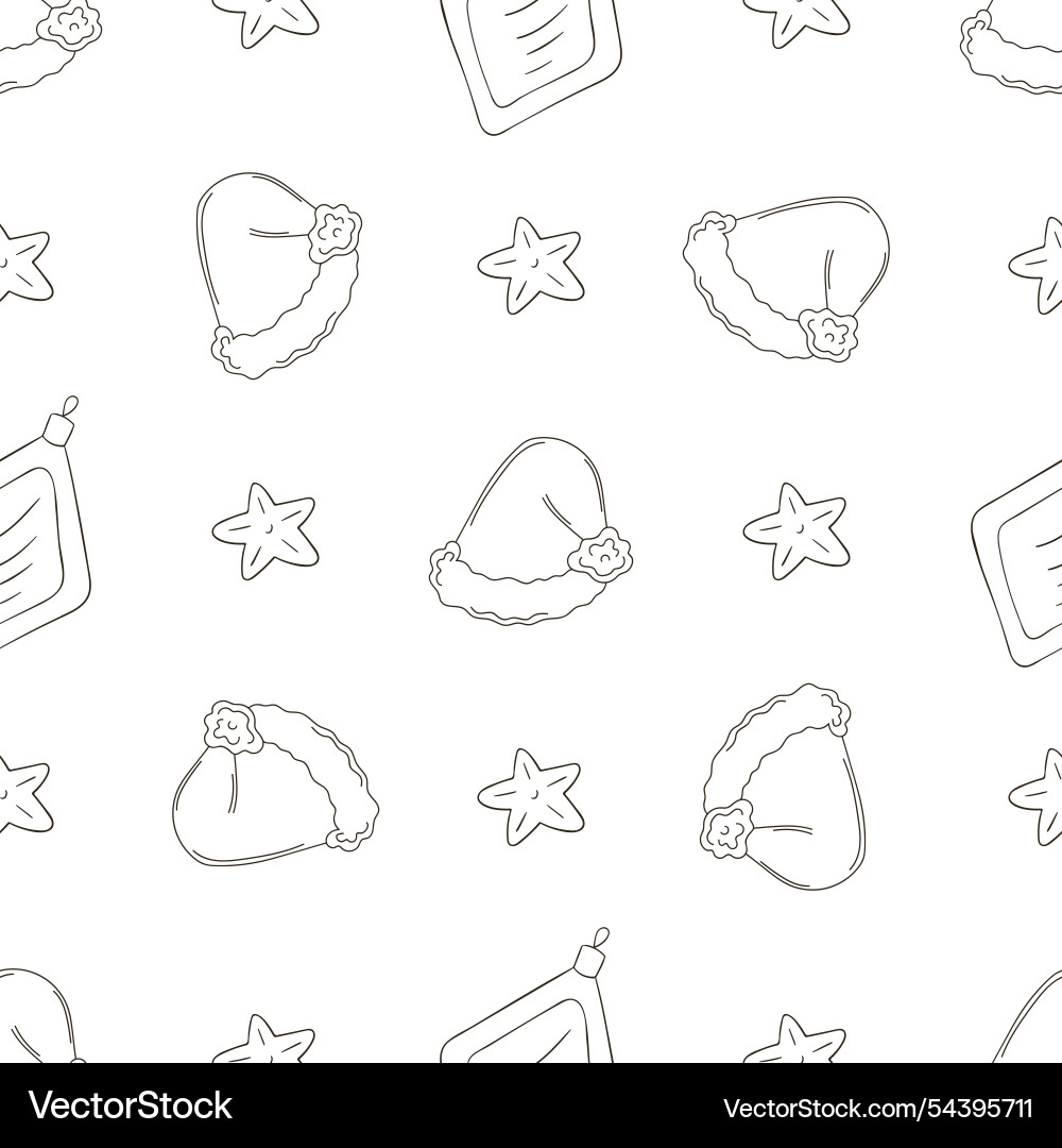 Christmas background coloring pattern in hand Vector Image