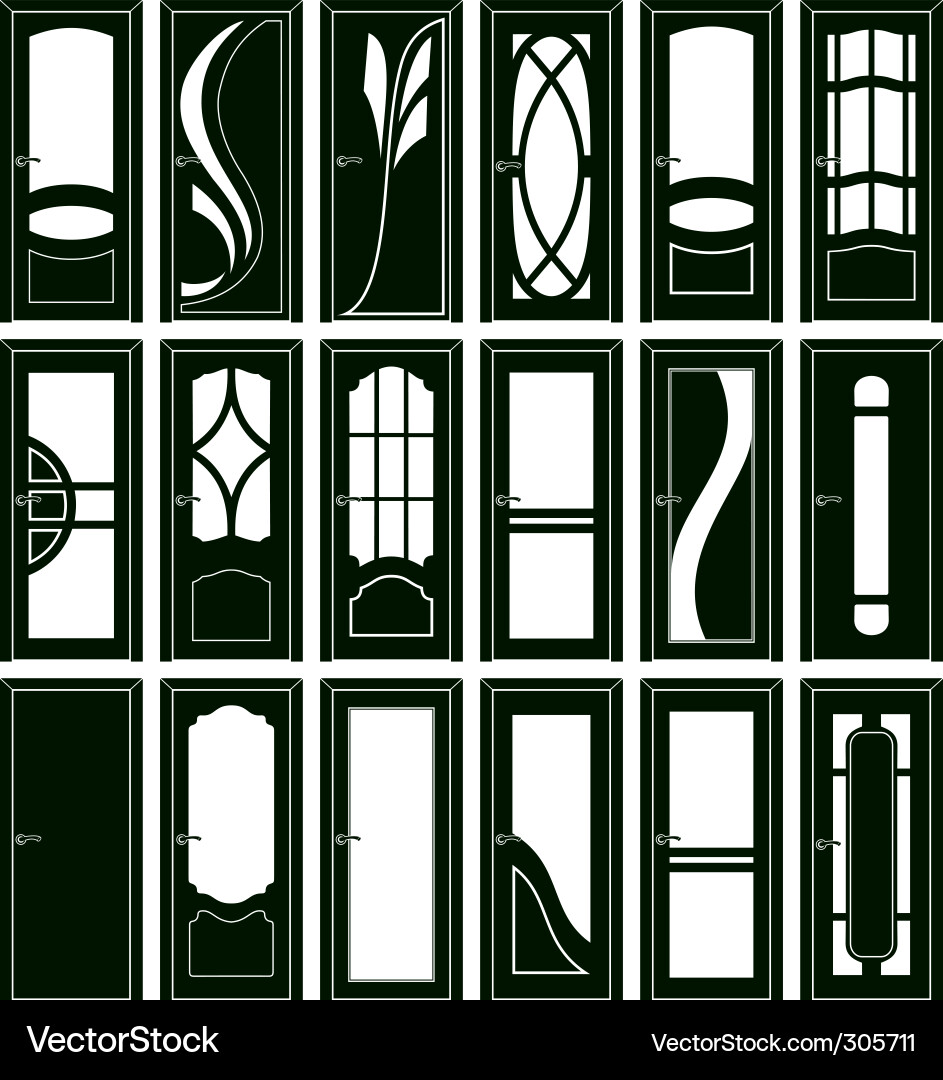 Door forms Royalty Free Vector Image - VectorStock