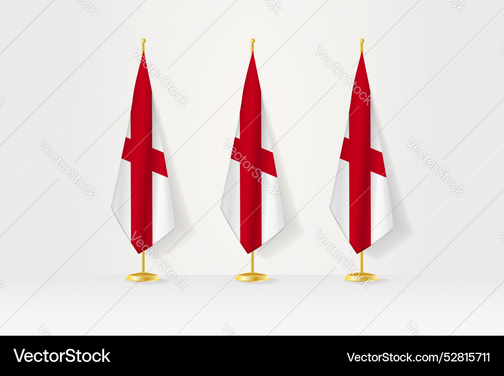 Three alabama flags in a row on golden stand Vector Image