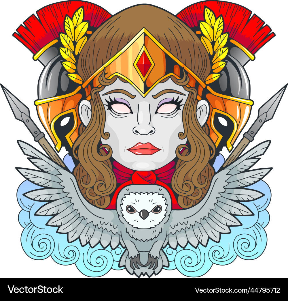 Greek goddess athena Royalty Free Vector Image