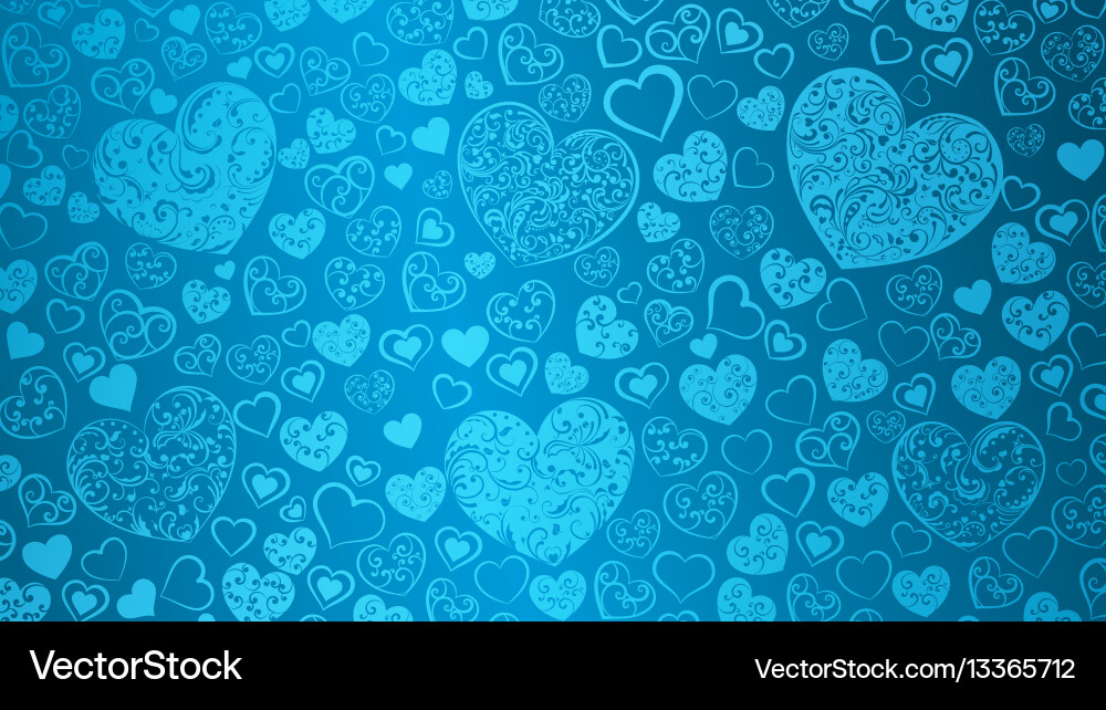 Heart Swirls Background Royalty Free Vector Image