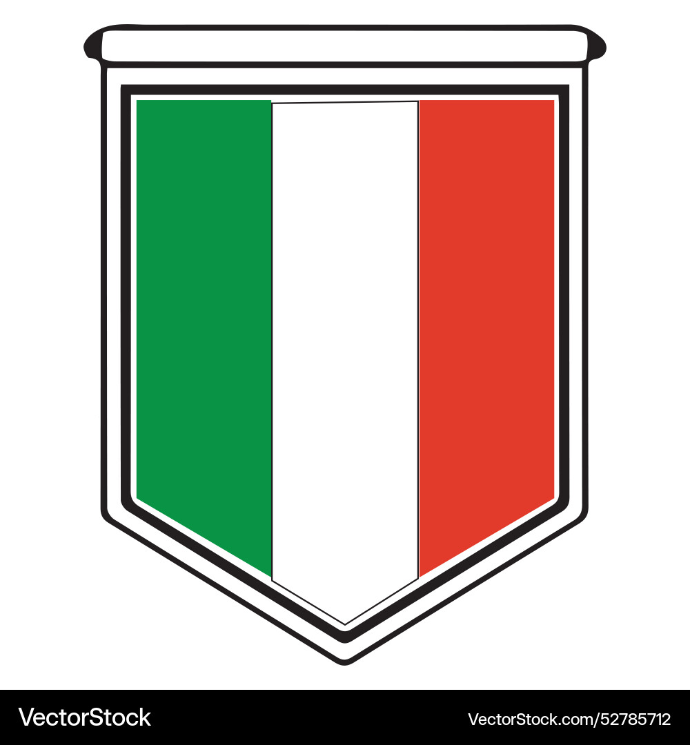 Italian flag icon Royalty Free Vector Image - VectorStock