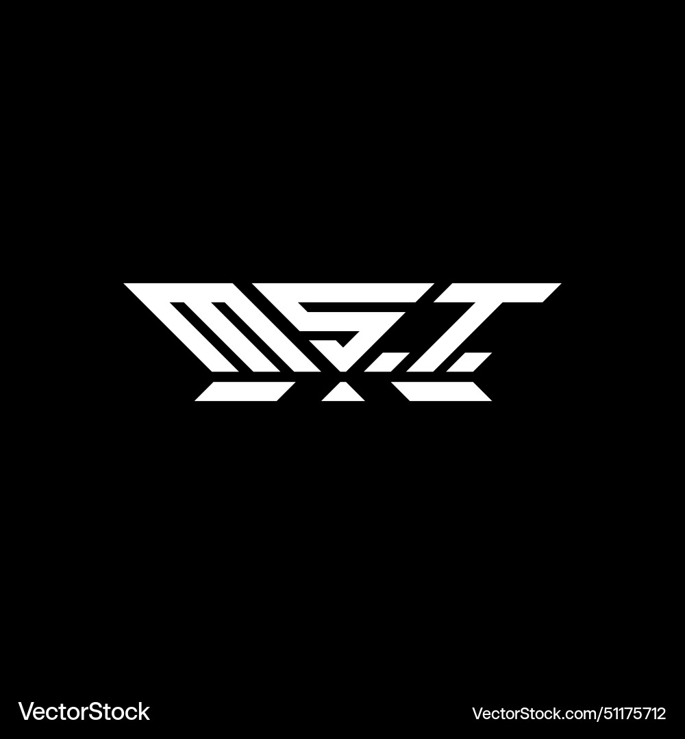 Mst letter logo design simple and modern Vector Image
