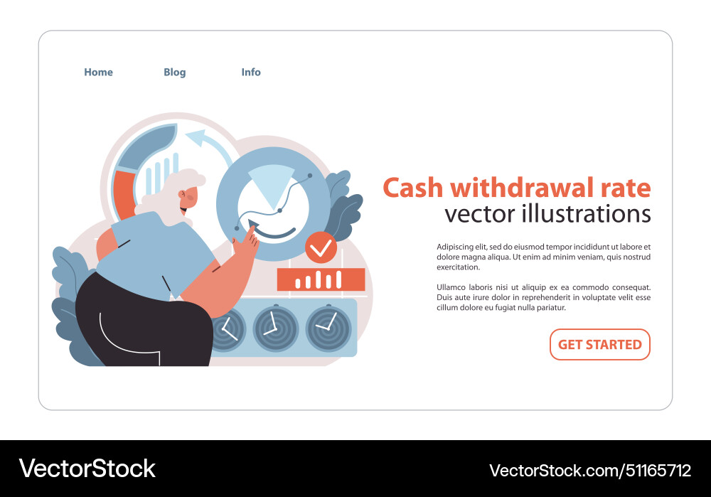 Retirement calculator concept Royalty Free Vector Image