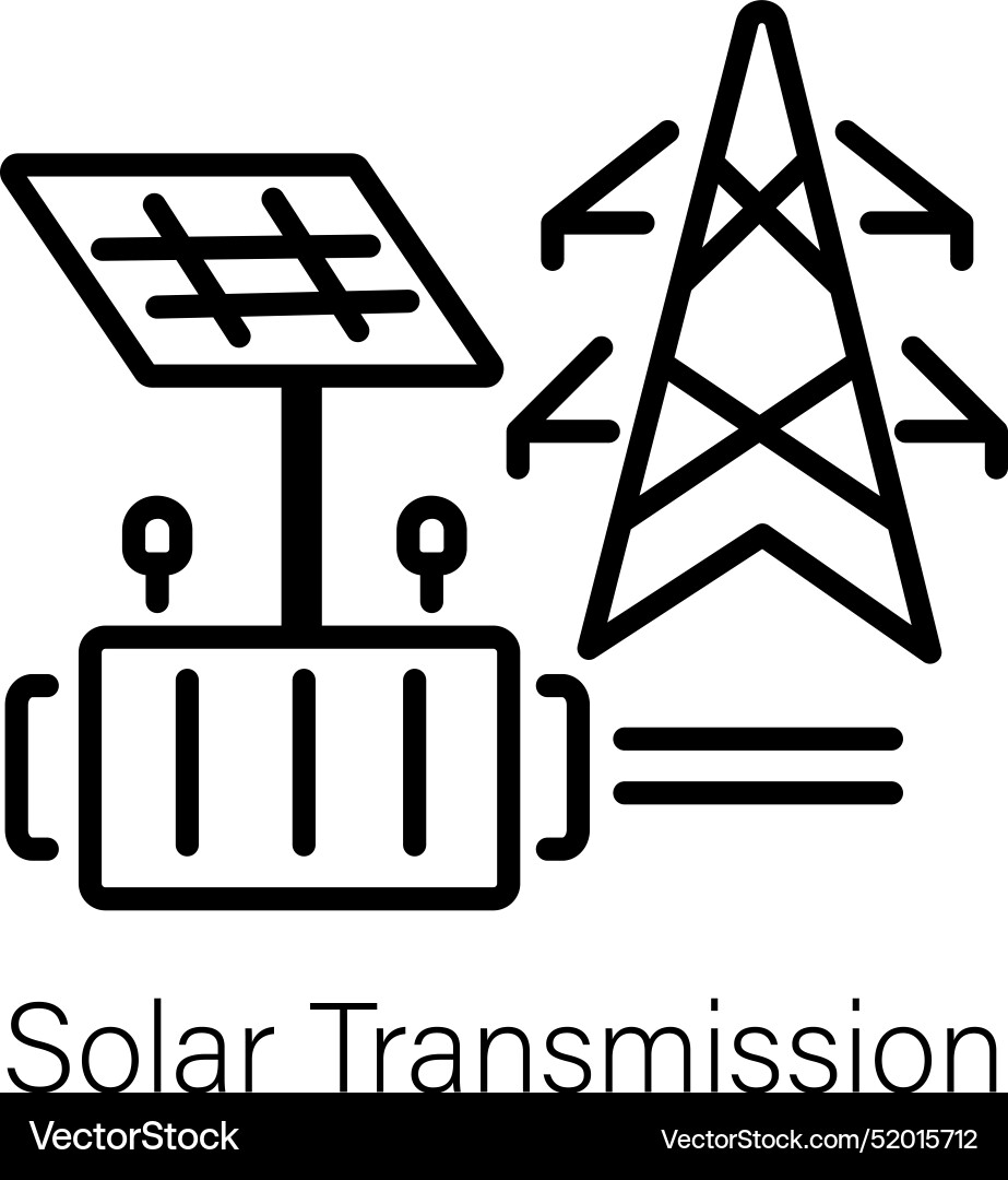 Solar transmission Royalty Free Vector Image - VectorStock